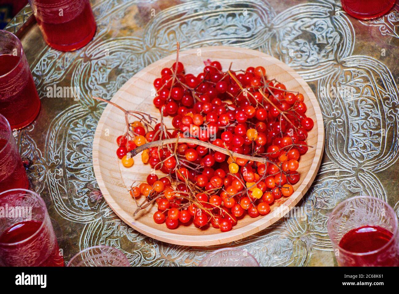 Homemade freshly red berry juice and a bowl of red berries Stock Photo ...