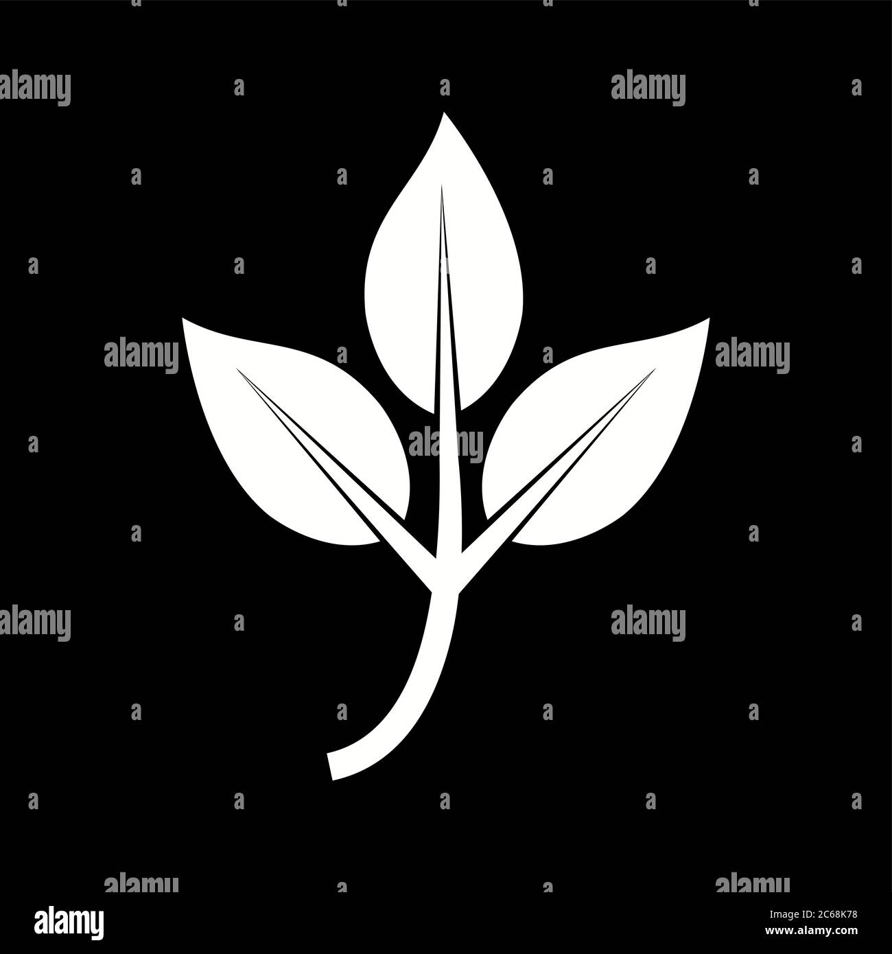 Unique Leaves Vector Glyph Icon Stock Vector Image & Art - Alamy
