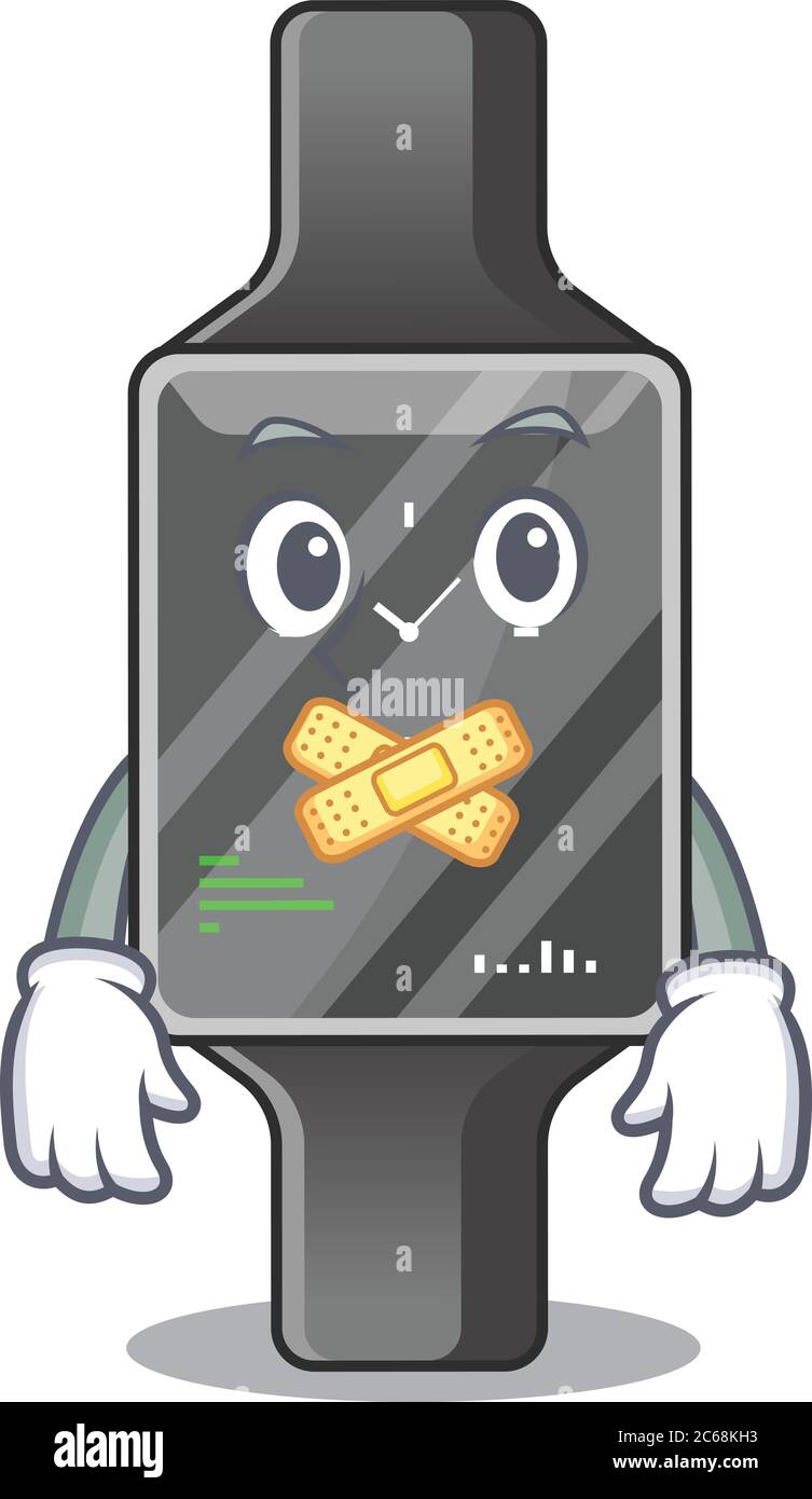 Smart watch cartoon character style having strange silent face Stock ...