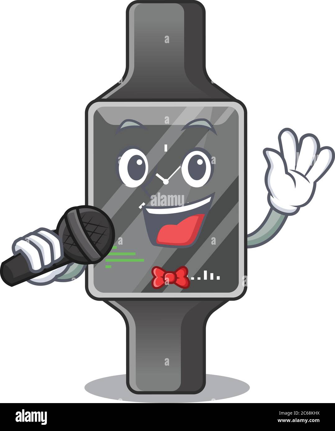 Singing clock character cartoon hi-res stock photography and images - Alamy
