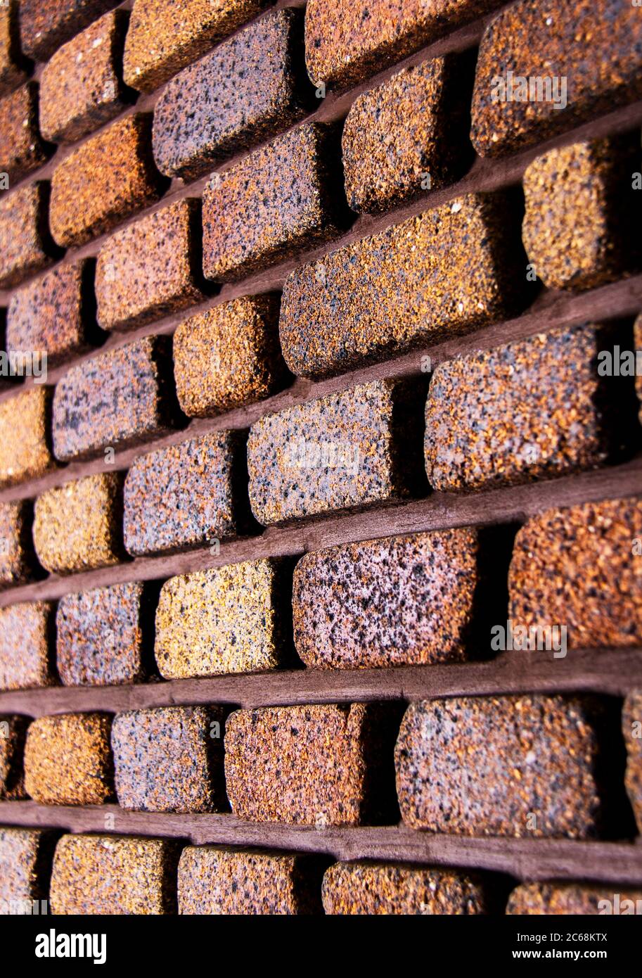 Arrange the bricks side by side - on a wall. The front of the brick ...