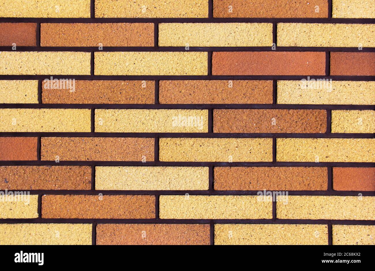 Arrange the bricks side by side - on a wall. The front of the brick ...