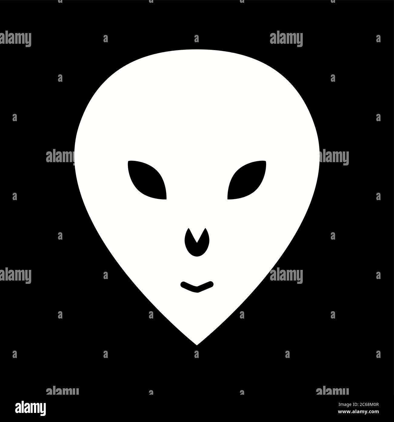 Unique Alien Face Vector Glyph Icon Stock Vector Image & Art - Alamy