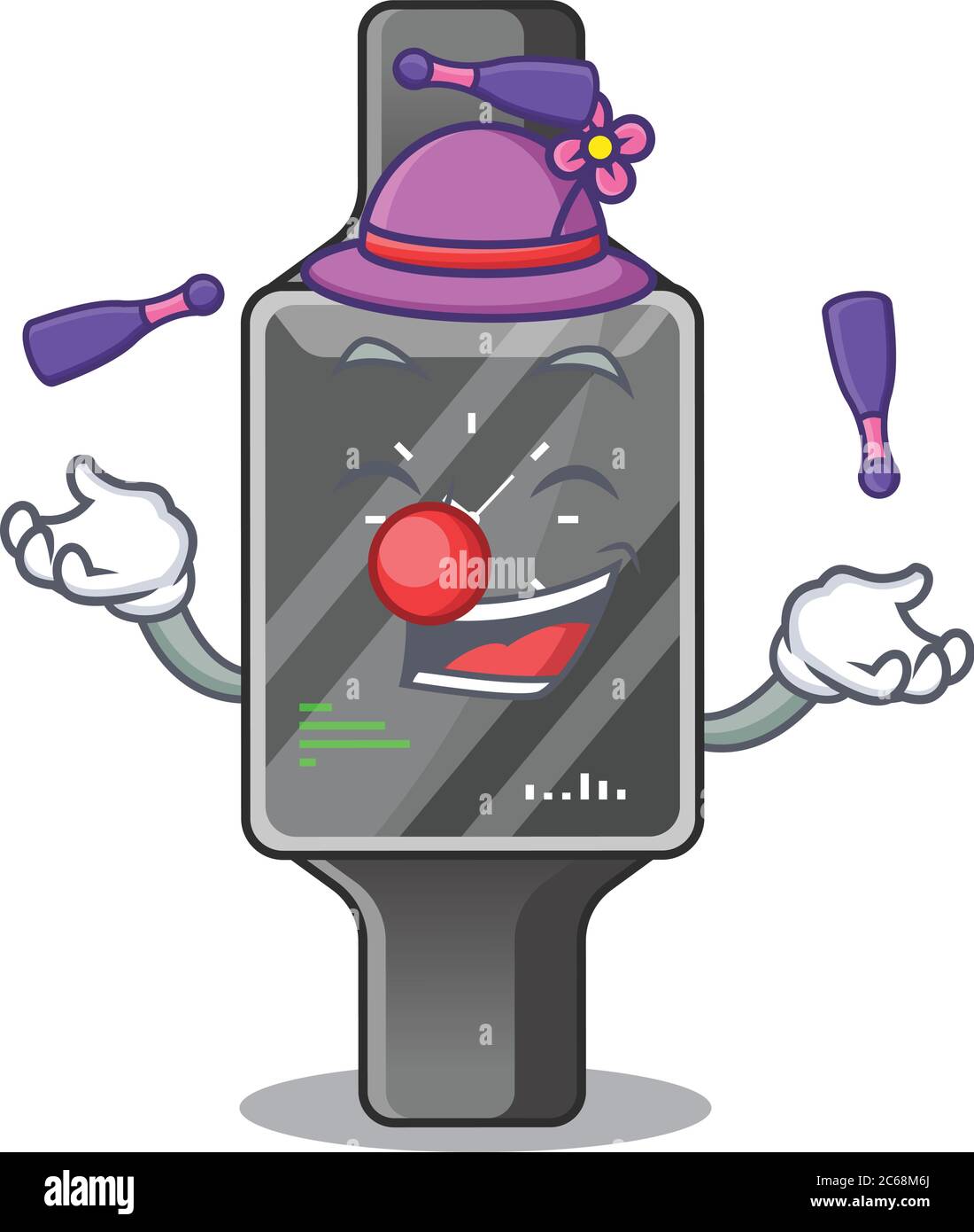 A smart watch cartoon design style love playing juggling Stock Vector ...