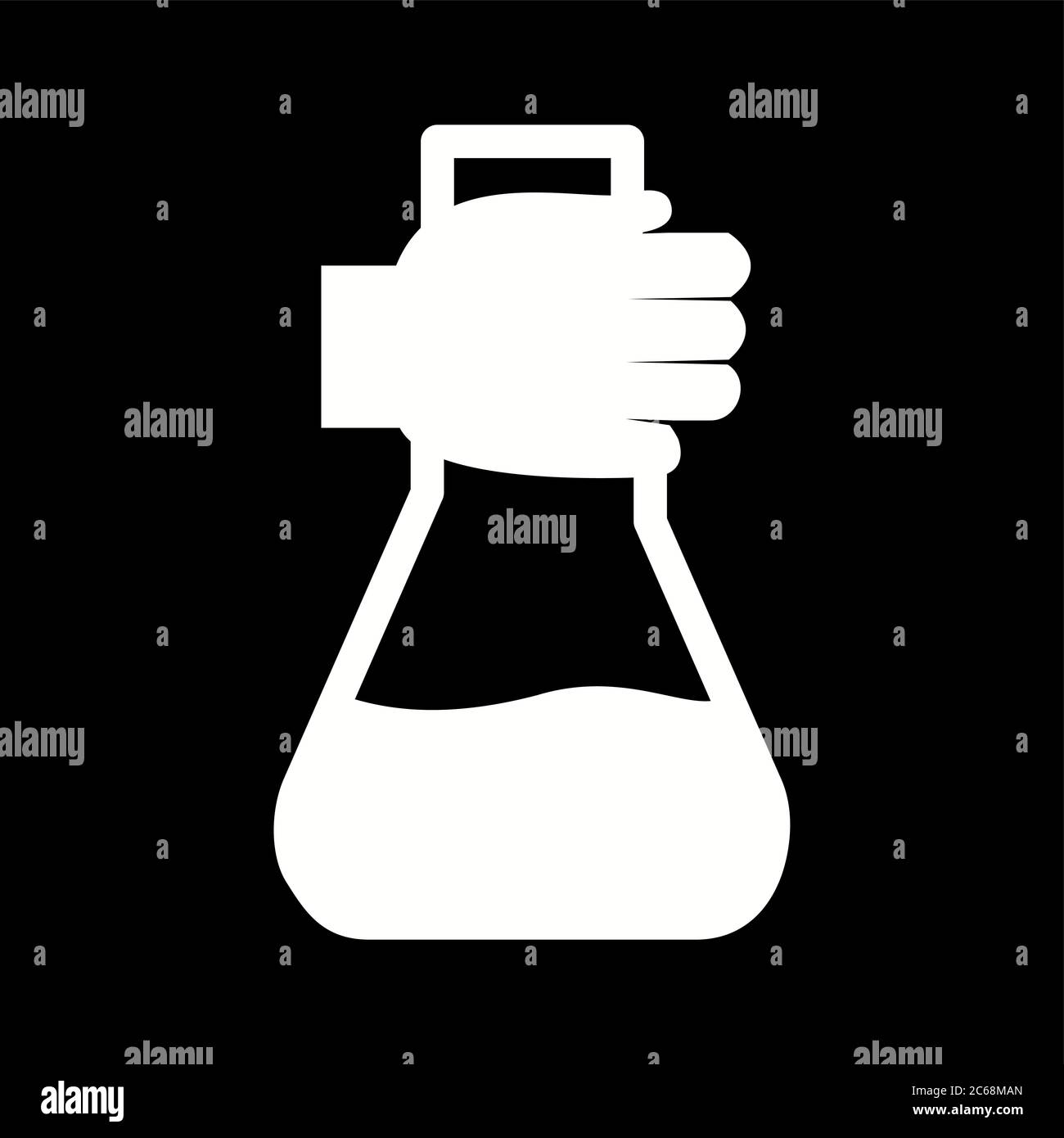 Unique Holding Flask Vector Glyph Icon Stock Vector Image & Art - Alamy