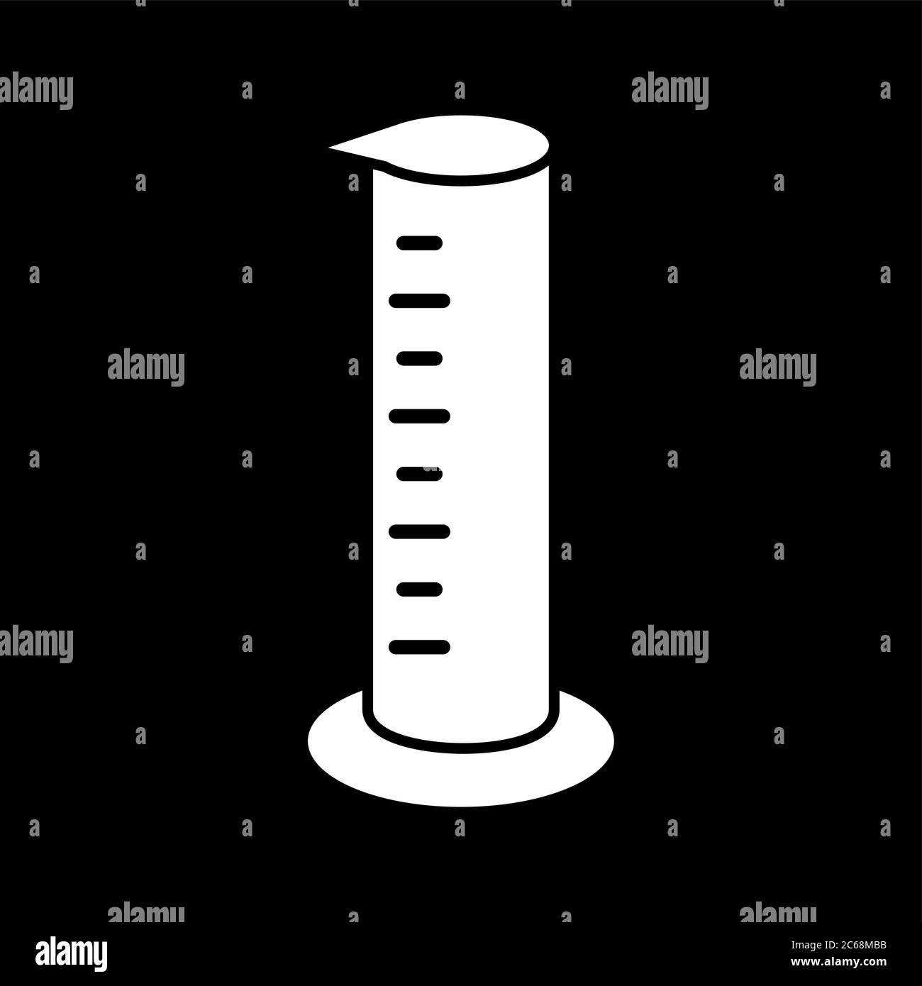 Unique Graduated Cylinder Vector Glyph Icon Stock Vector Image & Art ...