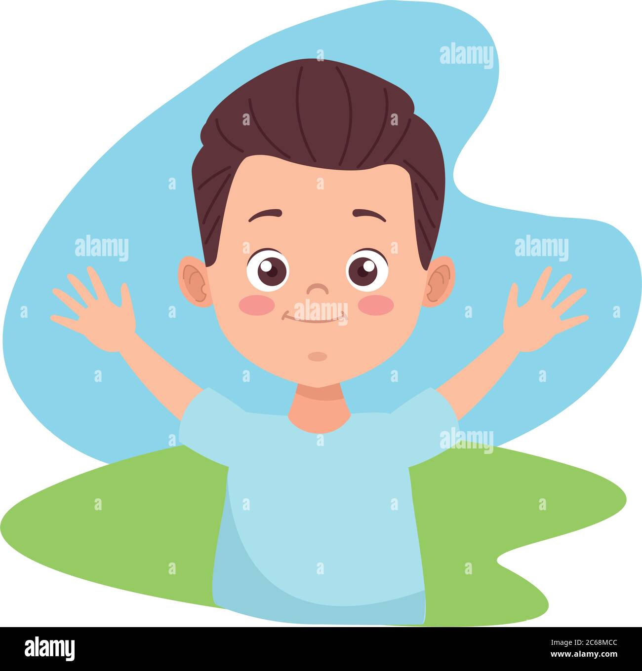cute little boy avatar character vector illustration design Stock ...