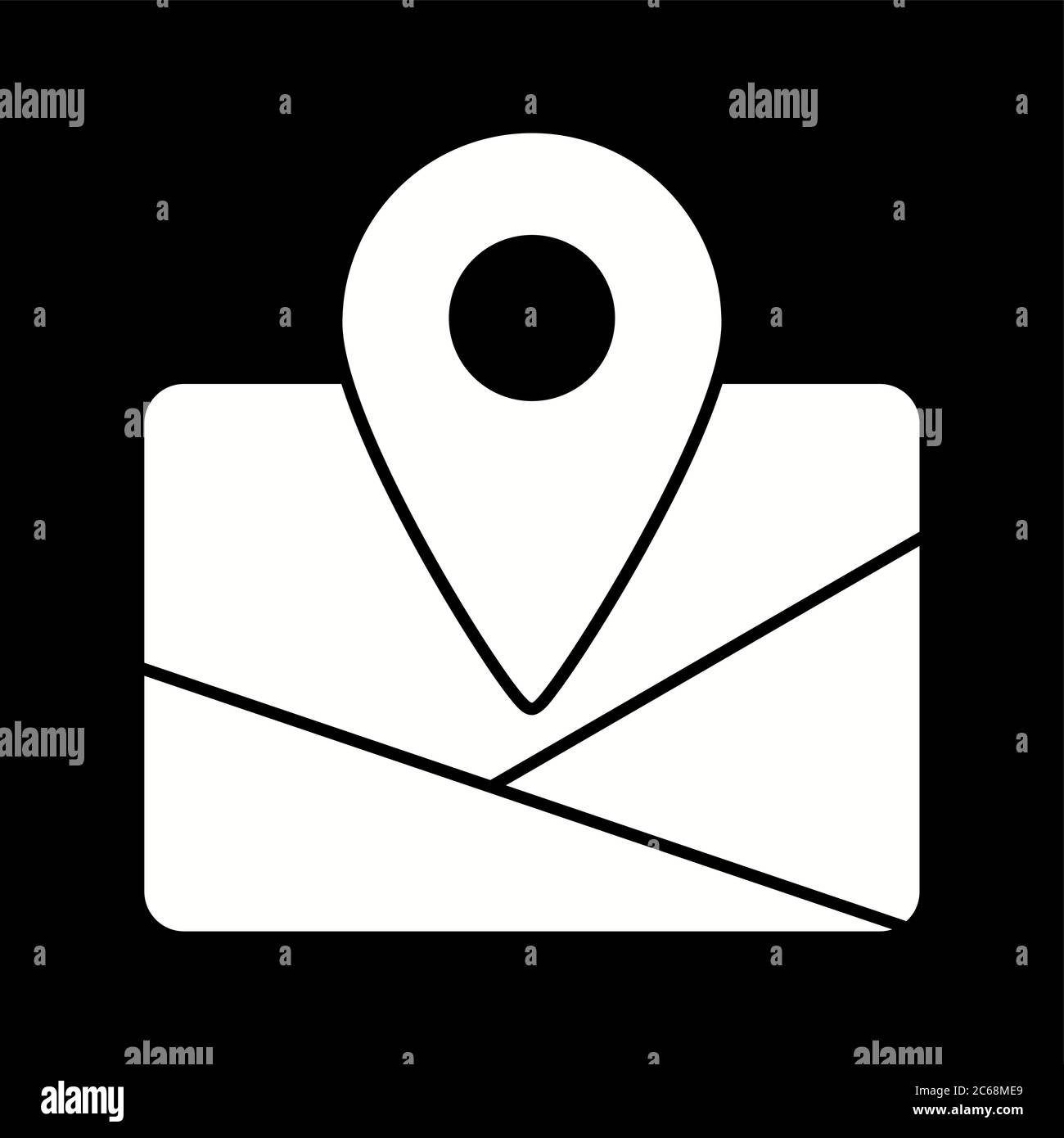 Unique Map Vector Glyph Icon Stock Vector Image & Art - Alamy