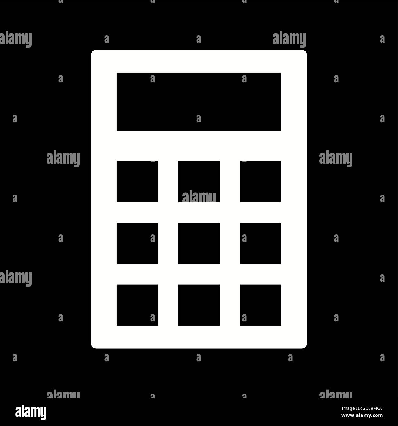 Unique Calculator Vector Glyph Icon Stock Vector Image & Art - Alamy