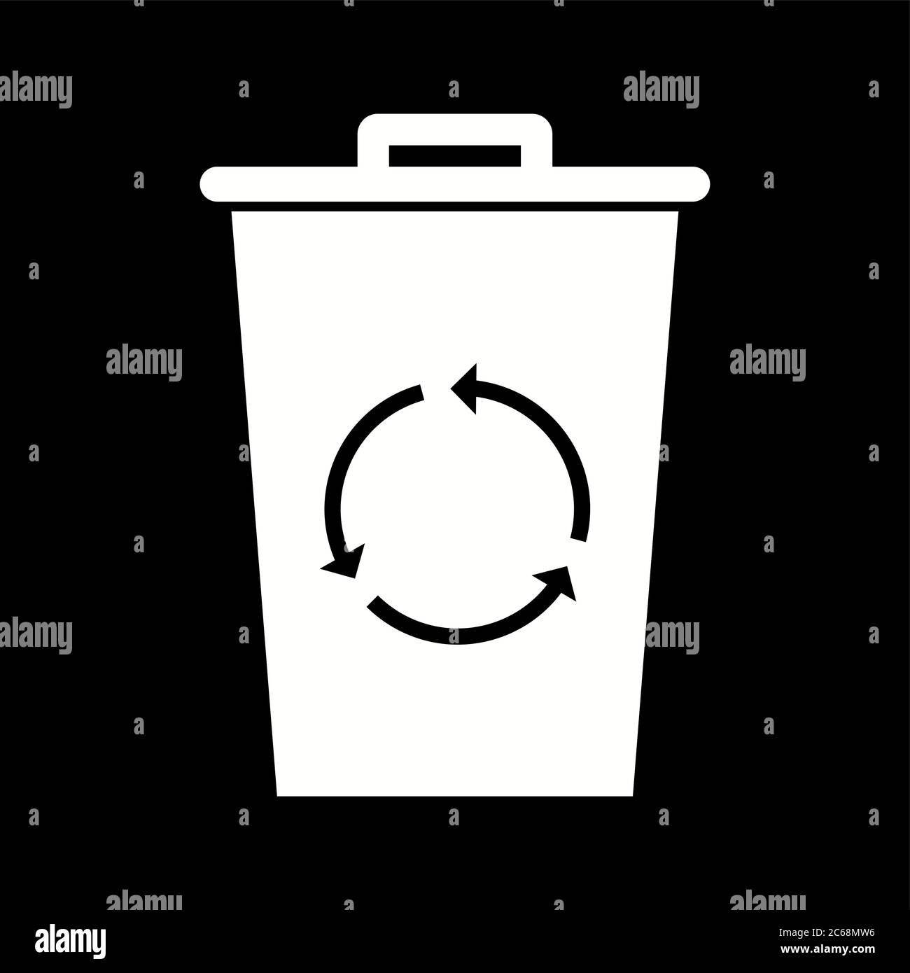 Unique Recycle Bin Vector Glyph Icon Stock Vector Image & Art - Alamy