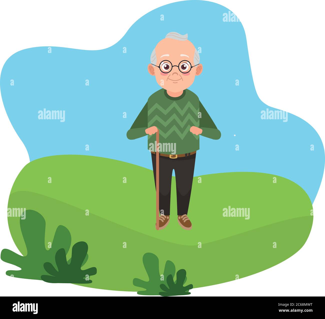 Grandfather character member avatar hi-res stock photography and images ...