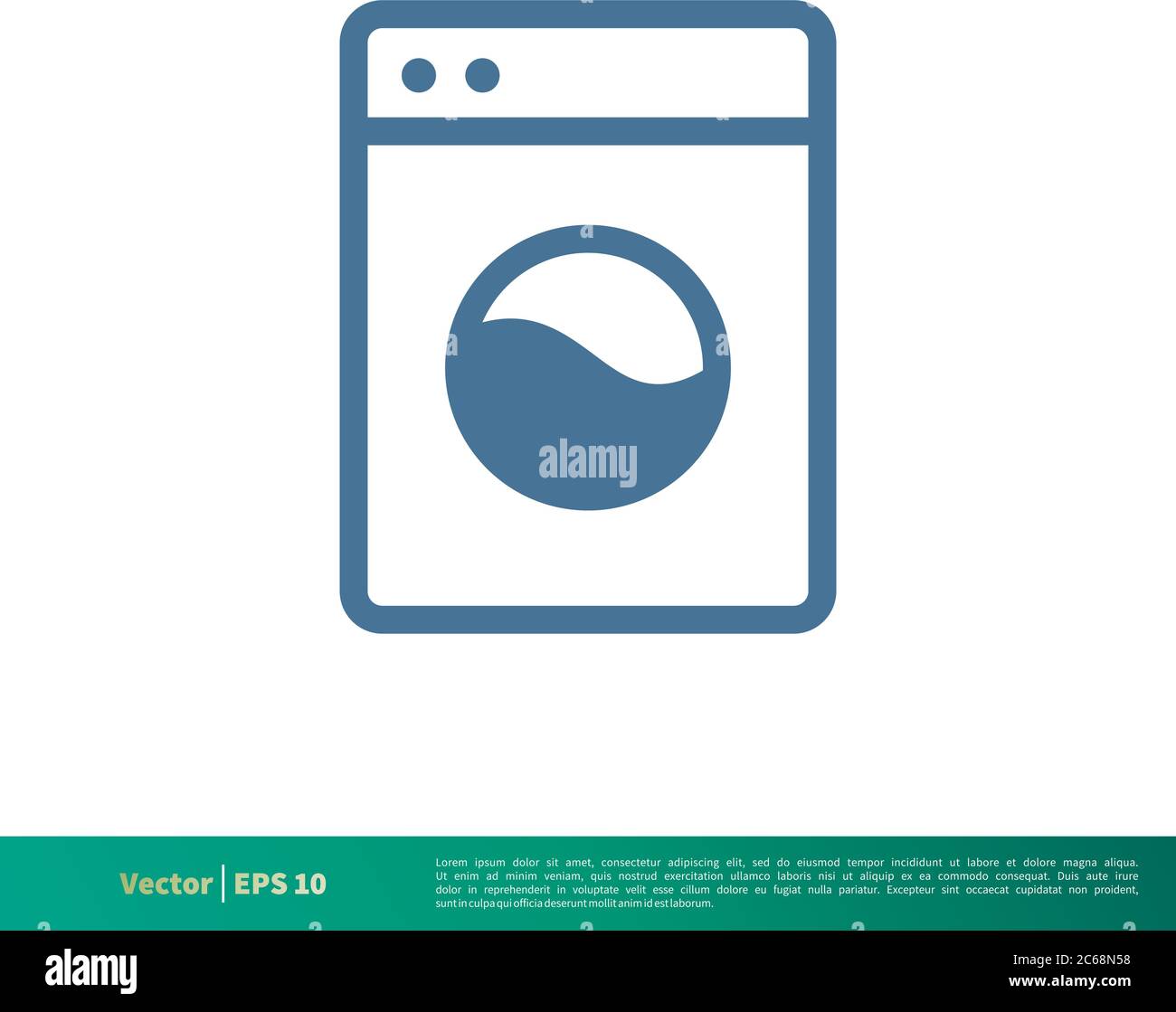 Washer Machine Laundry Icon Vector Logo Template Illustration Design ...