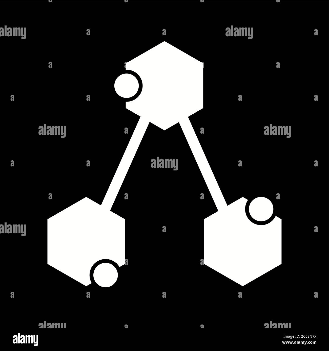 Unique Chemical Structure Vector Glyph Icon Stock Vector Image & Art ...