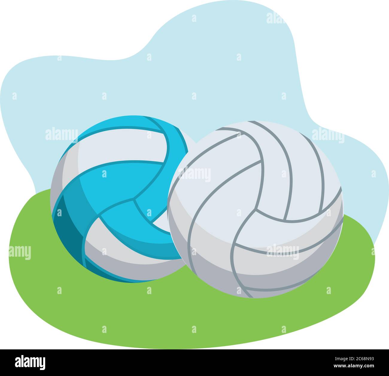 volleyball balloons sport equipment icons vector illustration design ...