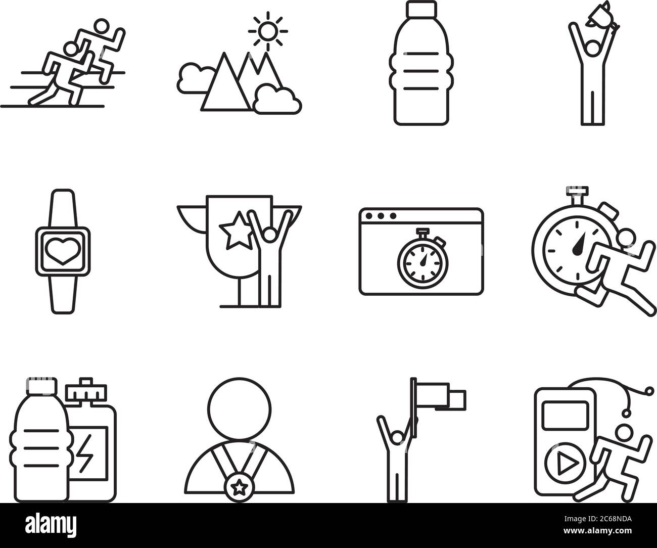 Running men vector bundle hi-res stock photography and images - Alamy
