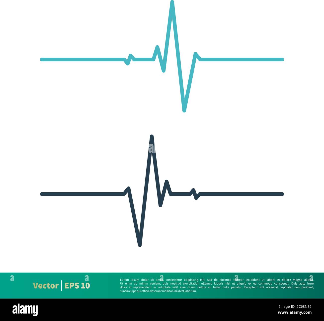 Ekg logo design Stock Vector Images - Alamy