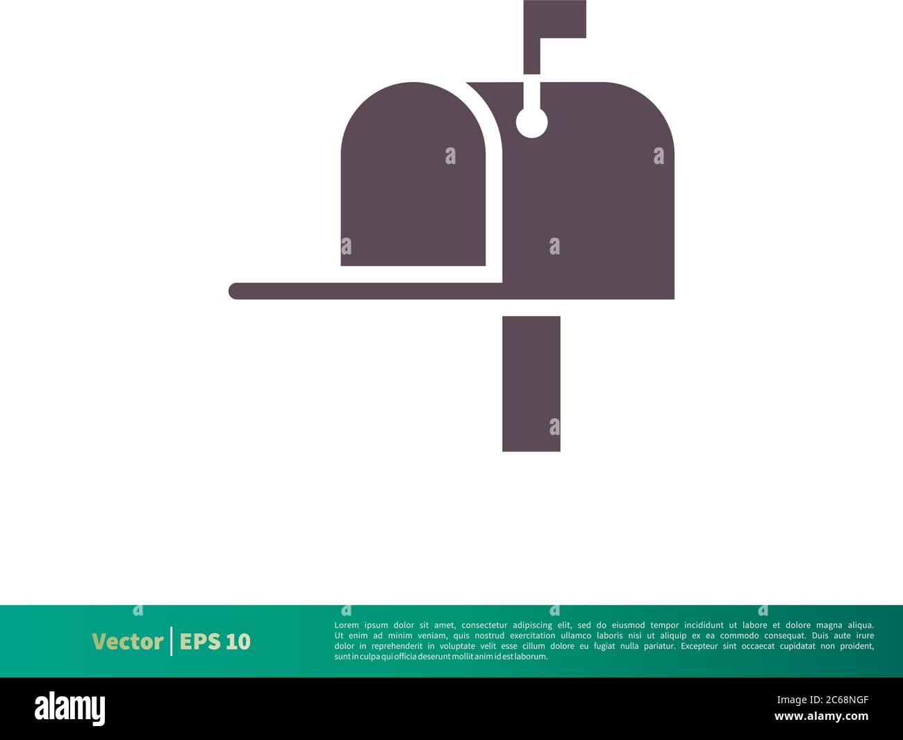 Mailbox Icon Vector Logo Template Illustration Design. Editable Vector ...