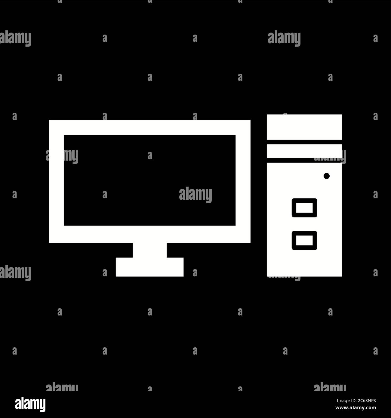 Unique Computer Vector Glyph Icon Stock Vector Image & Art - Alamy