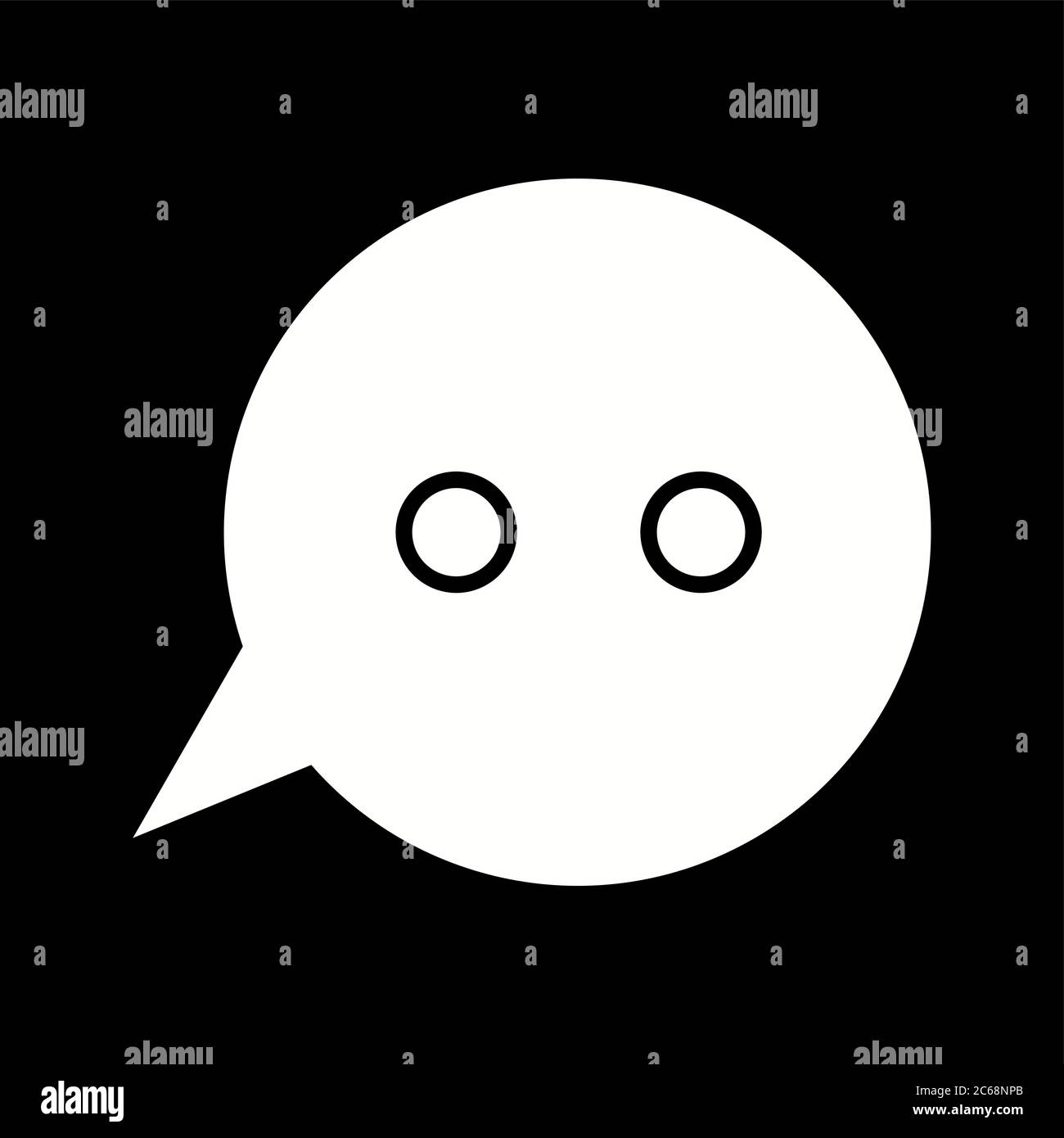 Unique Message Bubble Vector Glyph Icon Stock Vector Image & Art - Alamy