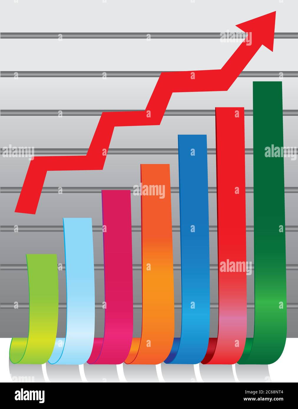 Vector illustration of 3D colorful stock chart Stock Vector Image & Art ...