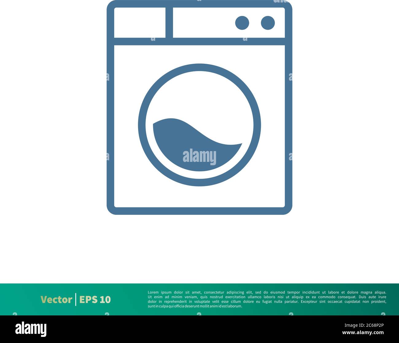 Washer Machine Laundry Icon Vector Logo Template Illustration Design ...