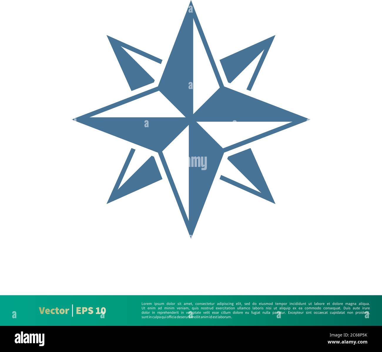 Compass Rose Star Icon Vector Logo Template Illustration Design ...