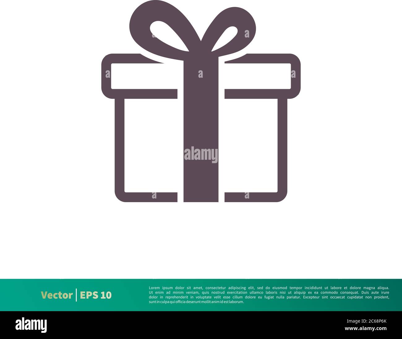Gift Box Icon Vector Logo Template Illustration Design. Editable Vector ...