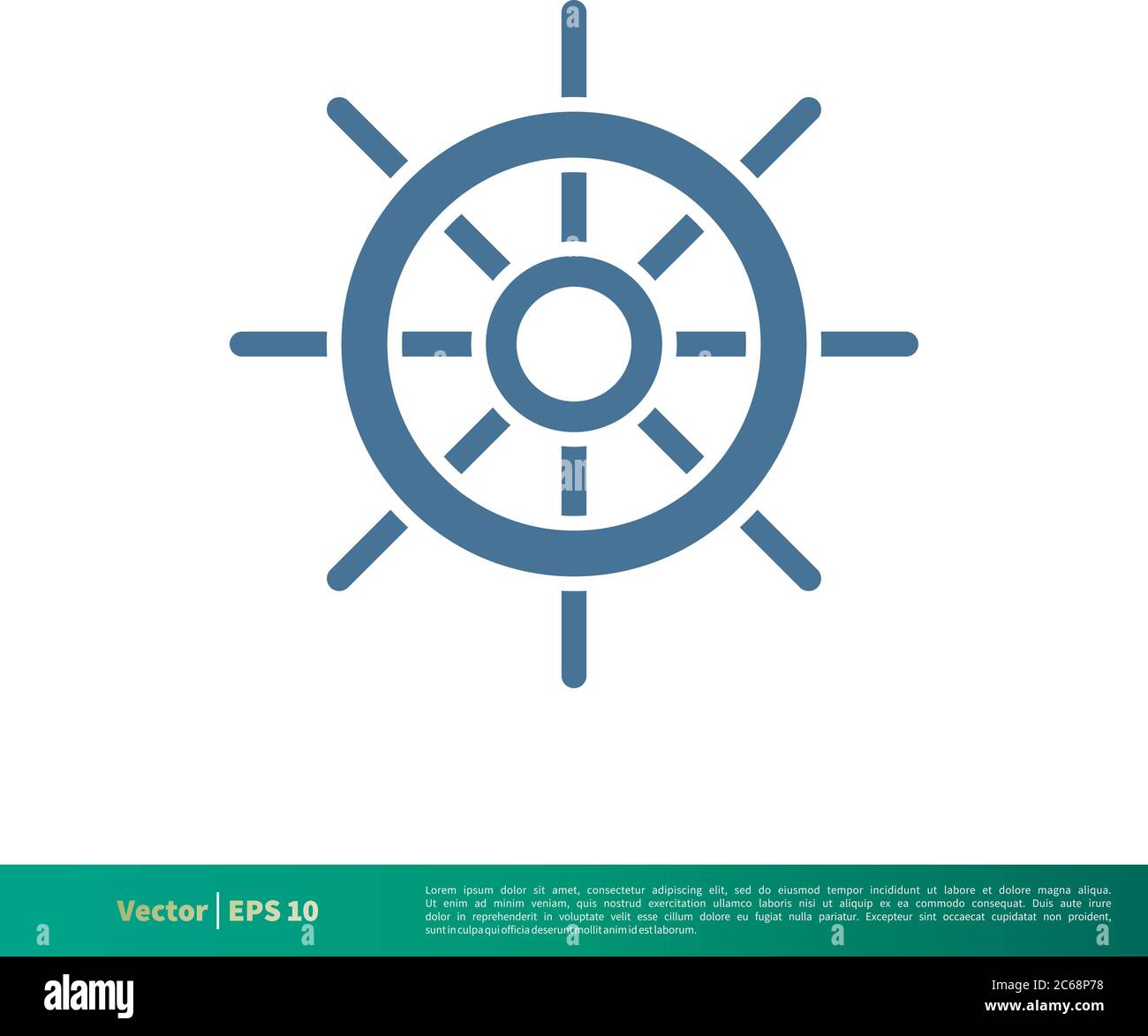 Steer of Ship, Nautical Icon Vector Logo Template Illustration Design ...