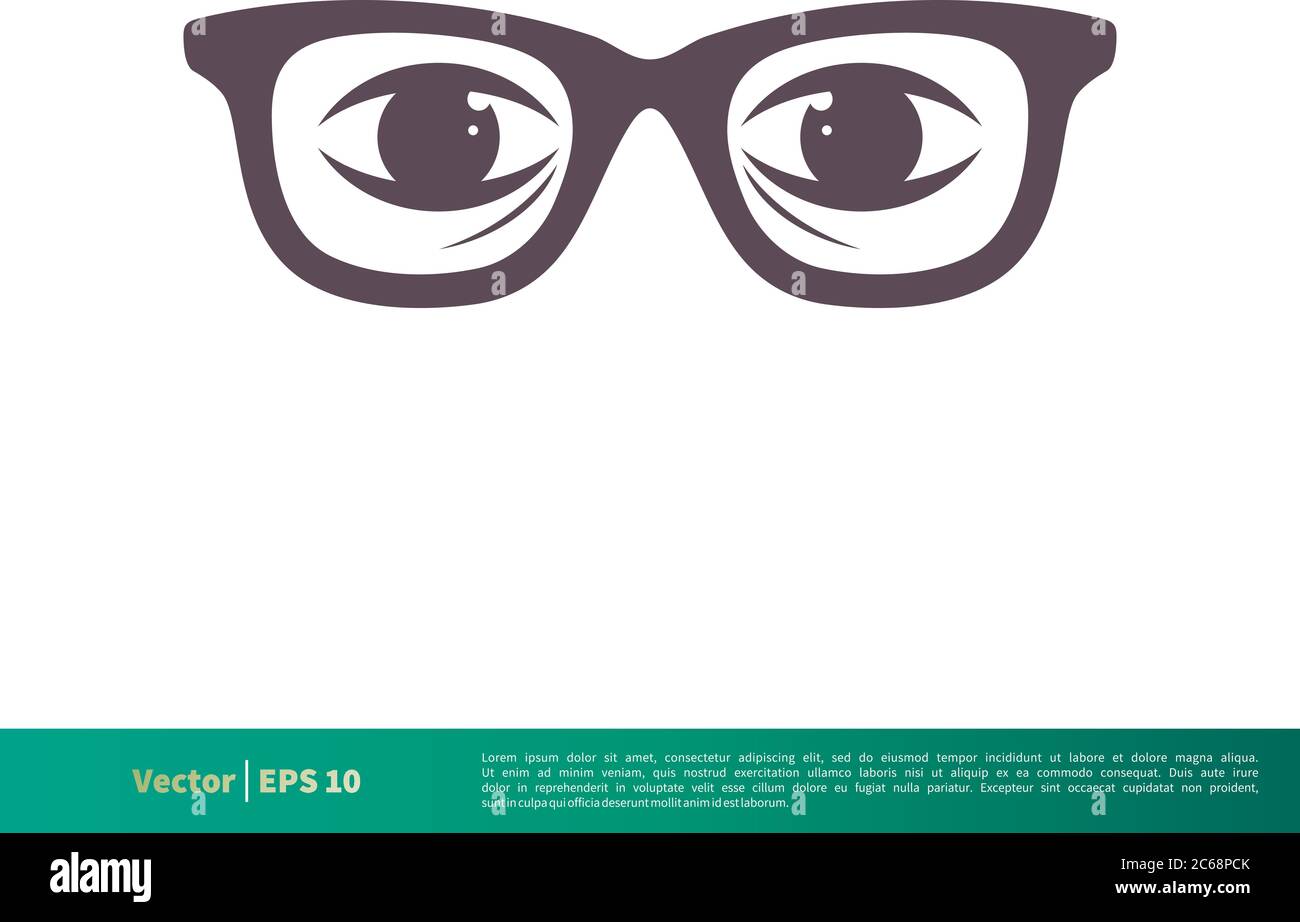 Eyeglasses Icon Vector Logo Template Illustration Design. Editable ...
