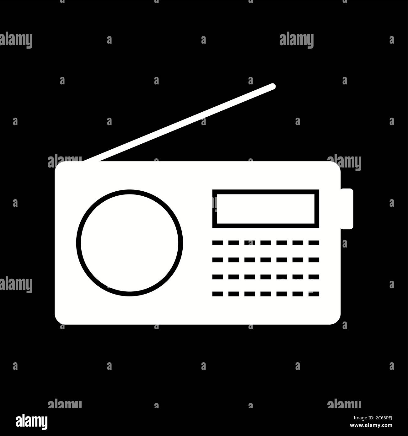Unique Radio Set Vector Glyph Icon Stock Vector Image & Art - Alamy