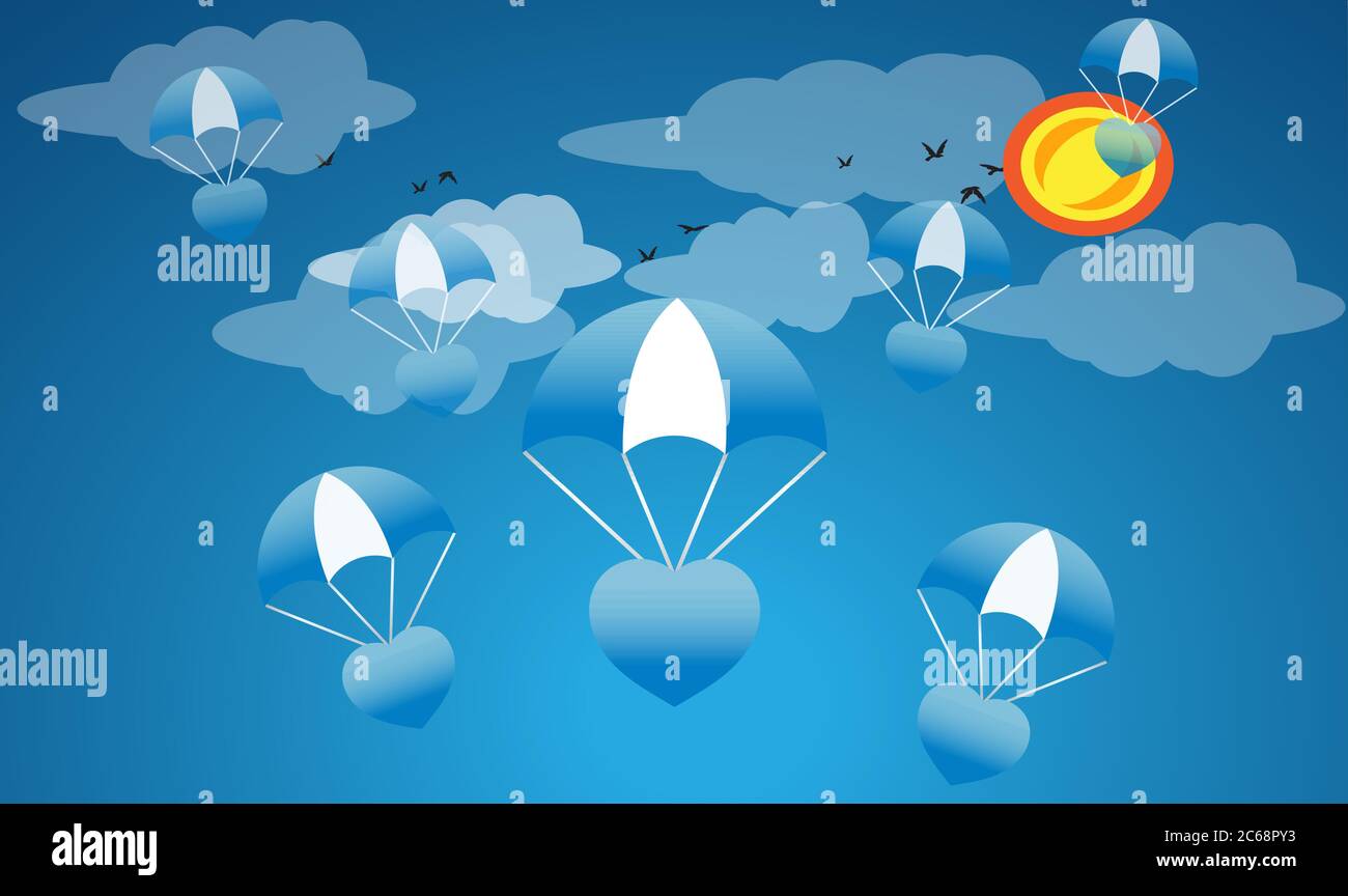 Morning view valley in Stock Vector Images - Alamy