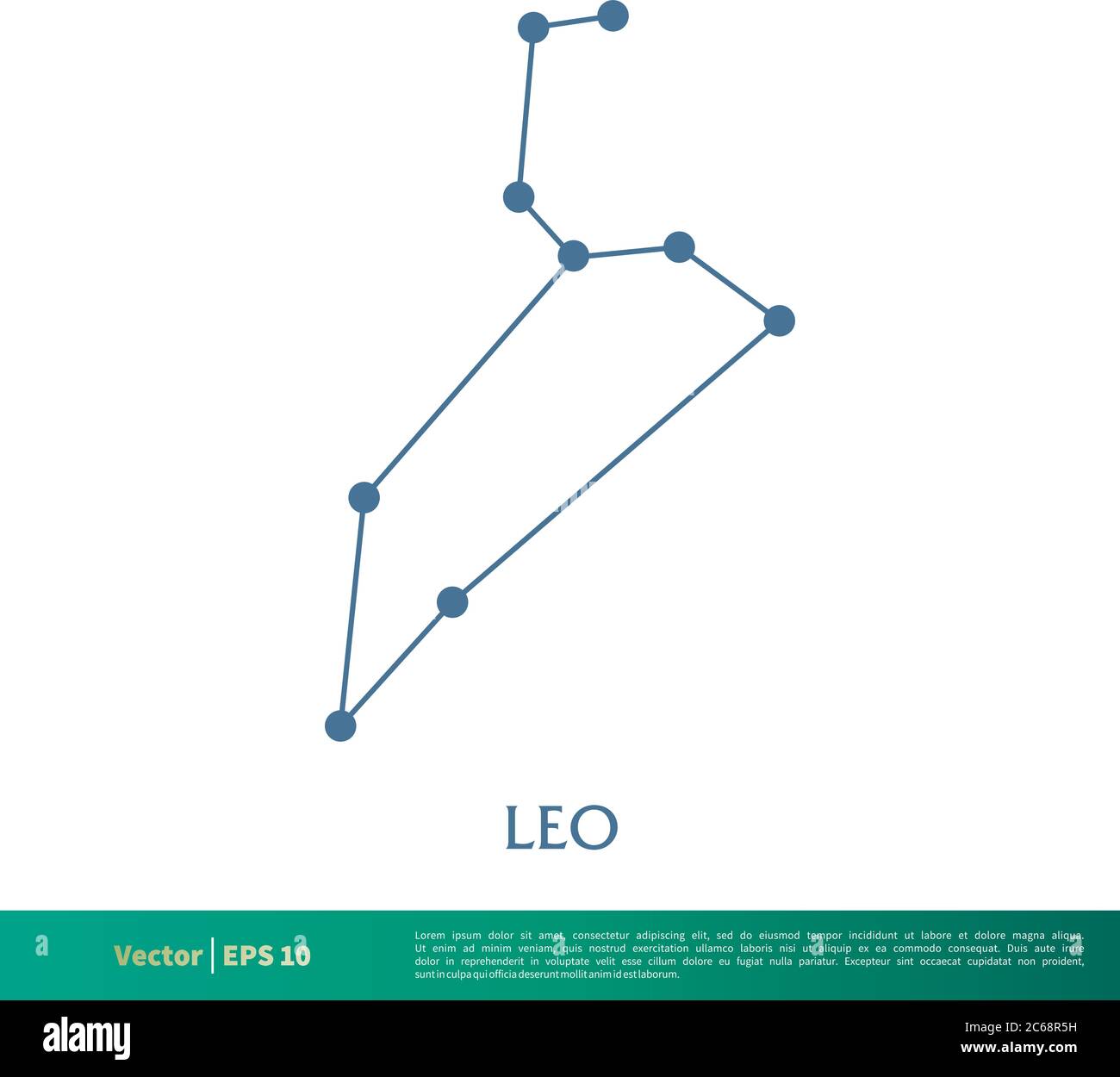 Leo - Constellation Star Icon Vector Logo Template Illustration Design ...
