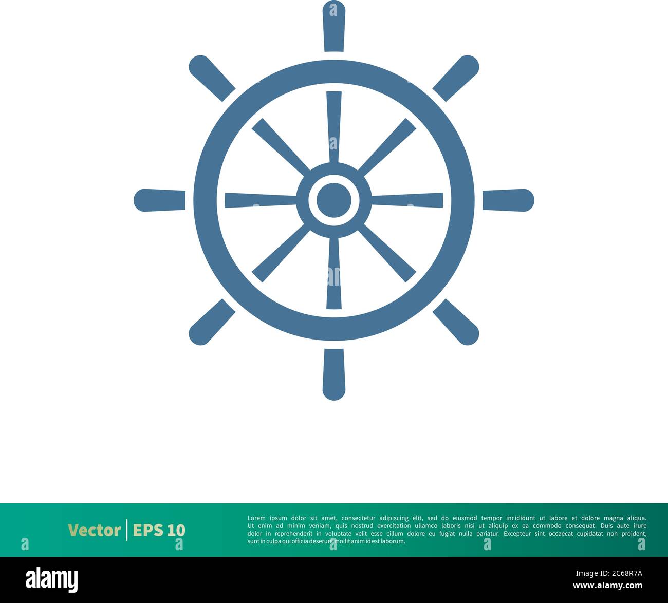 Steer of Ship, Nautical Icon Vector Logo Template Illustration Design ...