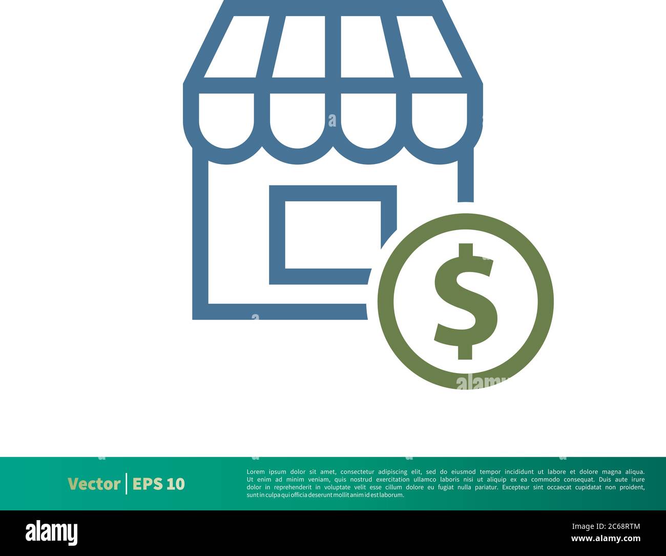 Dollar Shop, Store Icon Vector Logo Template Illustration Design ...