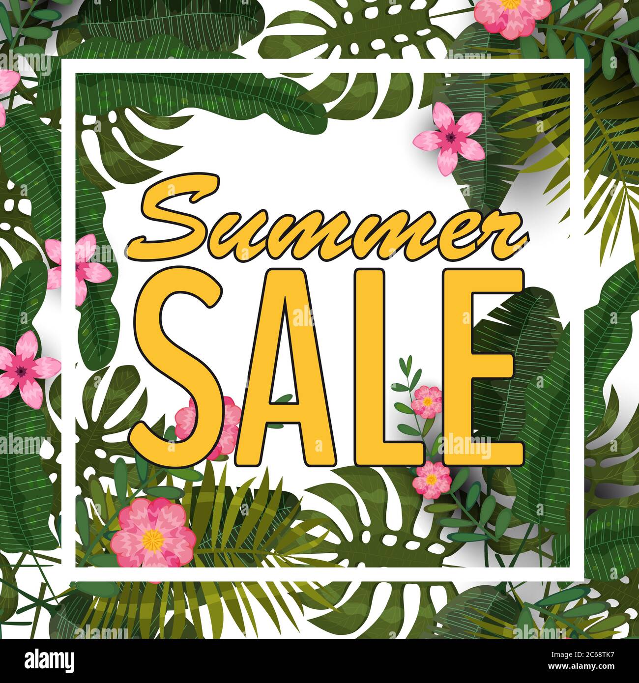 Design of a banner with a logo of hot summer sale. Offer for promotion ...