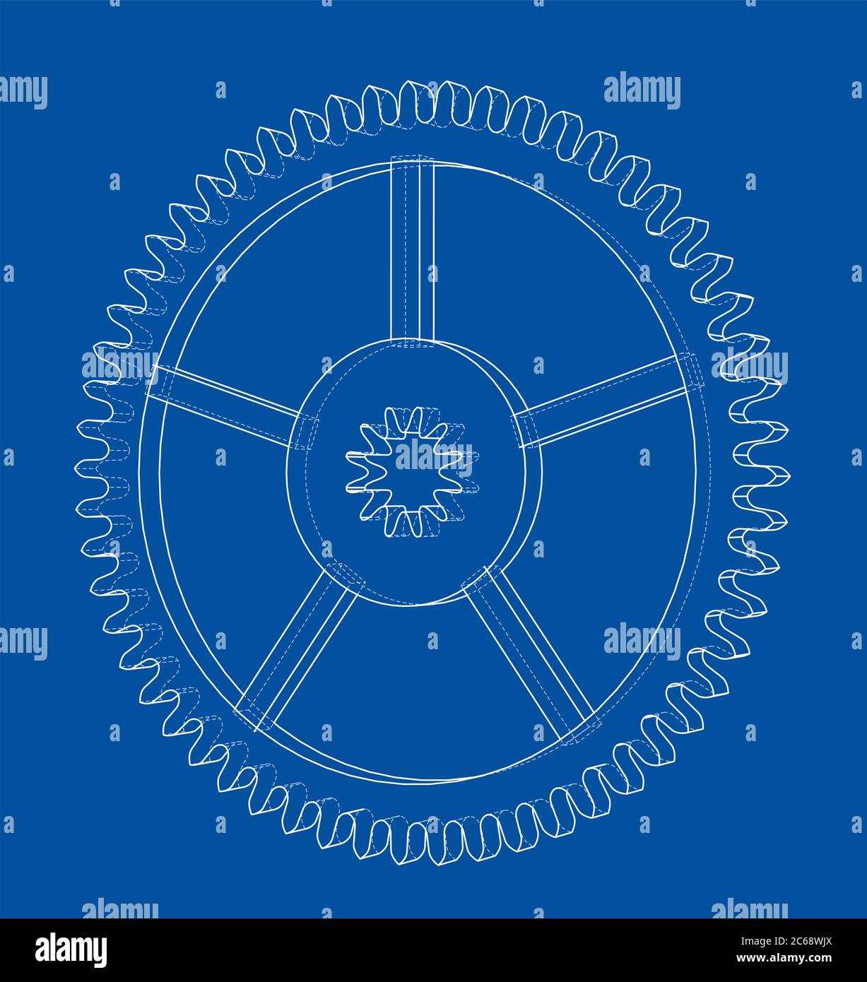 3D gear wheel. 3D illustration Stock Photo - Alamy