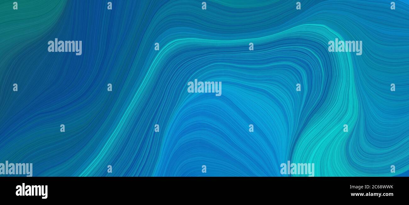 background graphic element with abstract waves design with strong blue ...