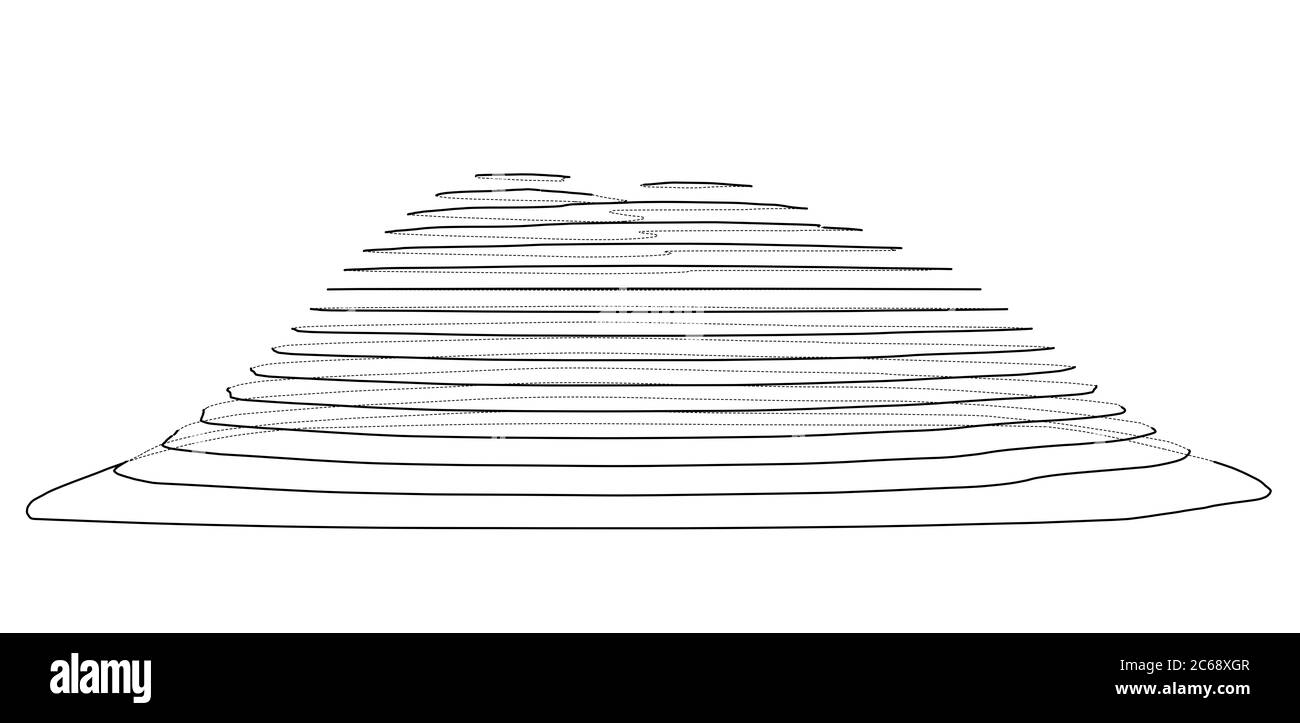 Abstract digital landscape outline Stock Photo - Alamy