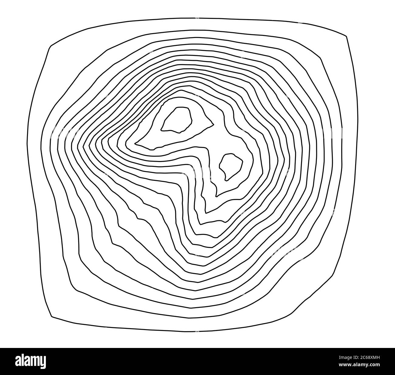 Abstract digital landscape outline Stock Photo - Alamy