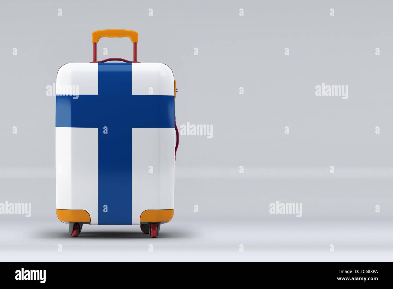 Finland flag on travel suitcase hi-res stock photography and images - Alamy