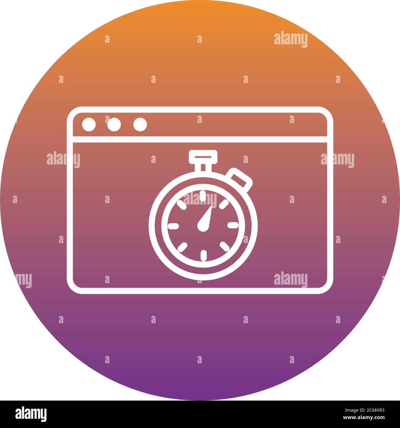 chronometer timer in webpage template block style icon vector ...