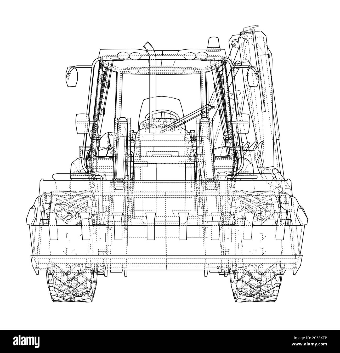 Sketch of Loading Shovel with Back Actor Stock Photo - Alamy