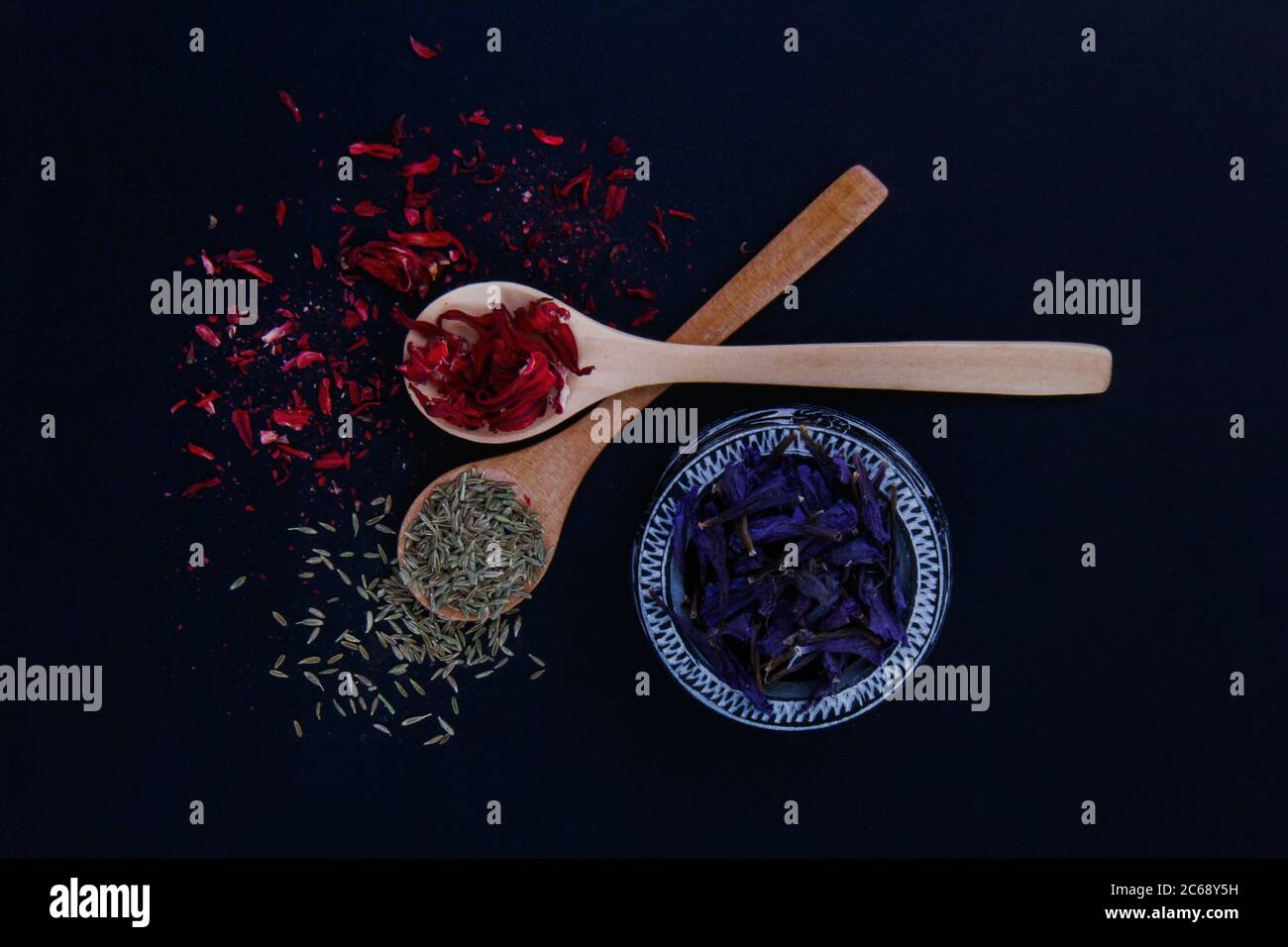 Citrus aurantium, cardamom, cumin and hibiscus tea Stock Photo - Alamy