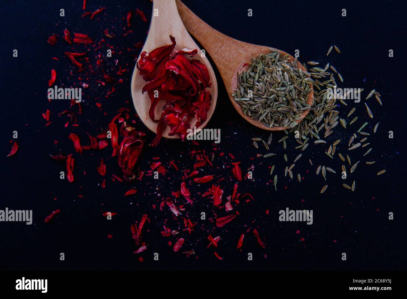 Citrus aurantium, cardamom, cumin and hibiscus tea Stock Photo - Alamy