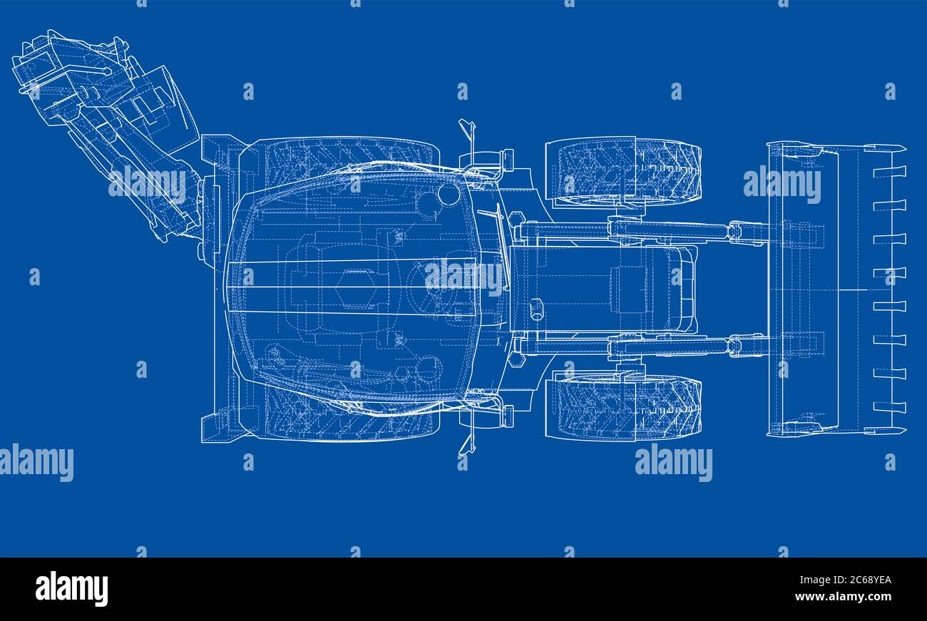 Sketch of Loading Shovel with Back Actor Stock Photo - Alamy