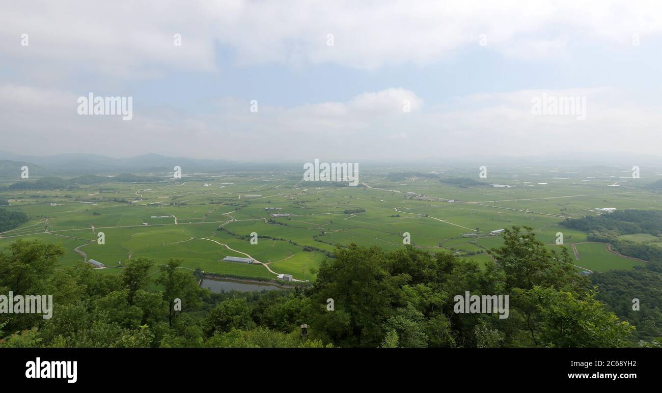 08th July, 2020. New UNESCO global geopark Seen here is Cheorwon Plain ...