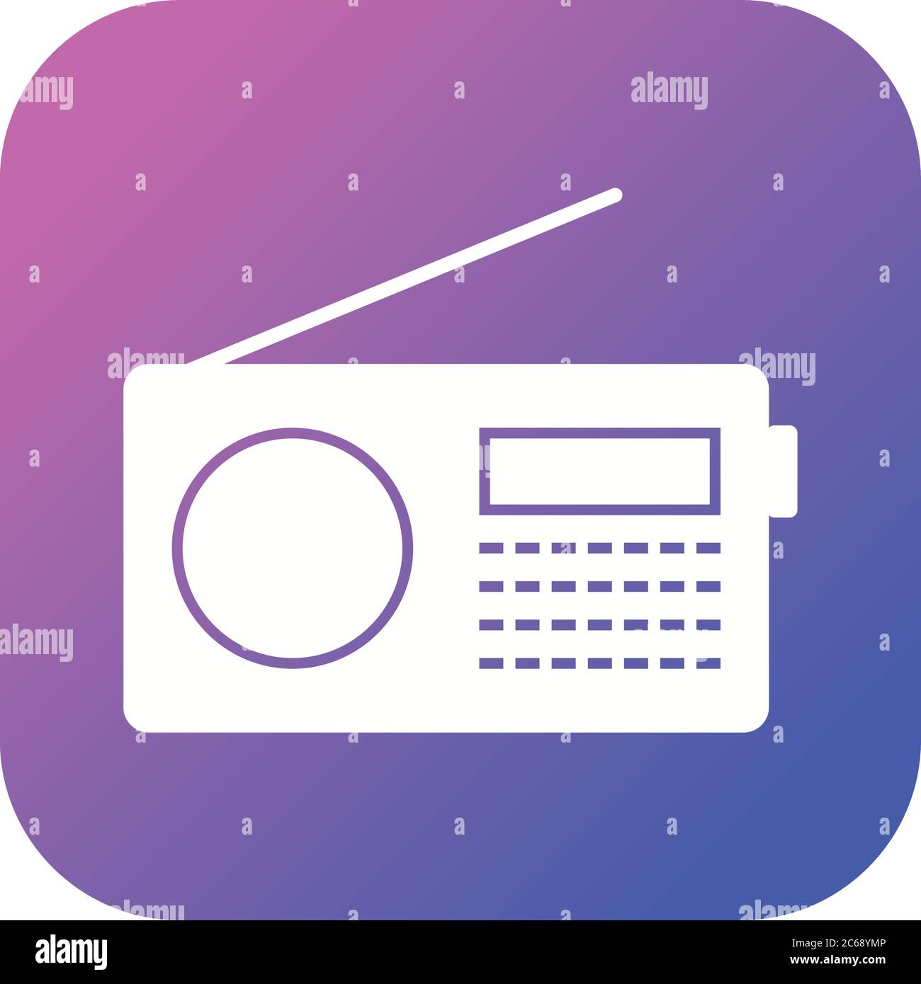 Unique Radio Set Vector Glyph Icon Stock Vector Image & Art - Alamy