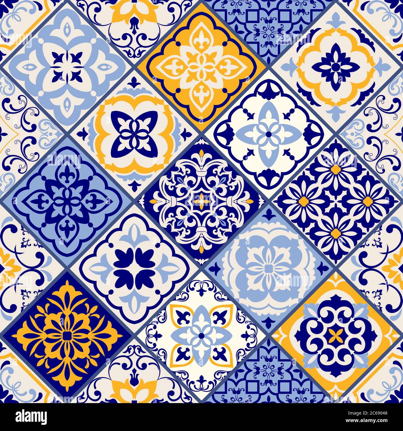 Portuguese blue tiles azulejos in Stock Vector Images - Alamy