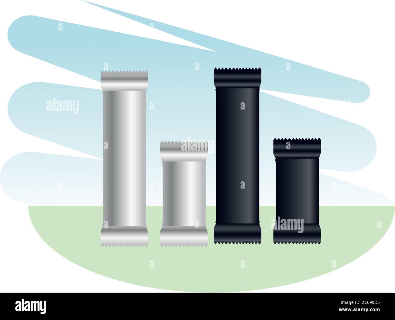 sachets packings products isolated icons vector illustration design ...