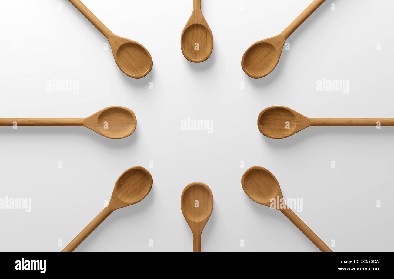 Wooden Cooking Spoons Isolated Stock Photo - Alamy